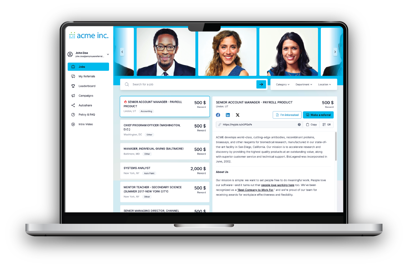 Employee Referral solution by EmployeeReferrals.com | iCIMS Marketplace