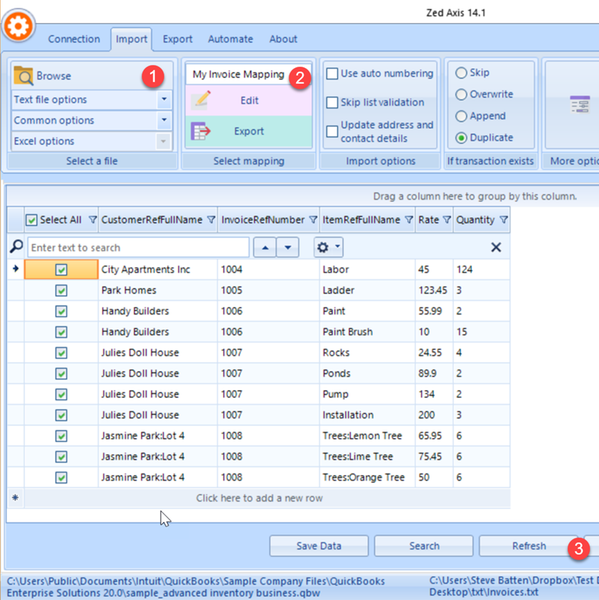 Axis - import & export utility | Apps for QuickBooks Desktop Marketplace