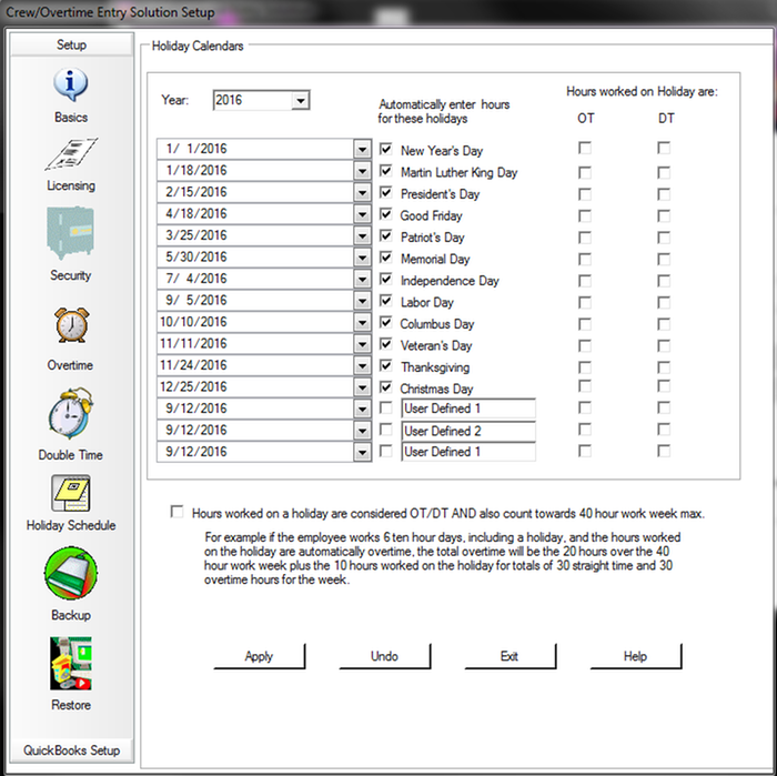 Crew/Overtime Entry Solution | Apps for QuickBooks Desktop Marketplace
