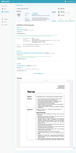 Candidate/Job Matching solution by Brilent | iCIMS Marketplace