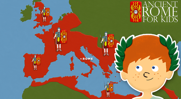 Ancient Roman Empire Map For Kids