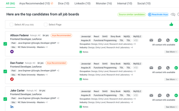 Candidate Matching solution by Leoforce, LLC | iCIMS Marketplace
