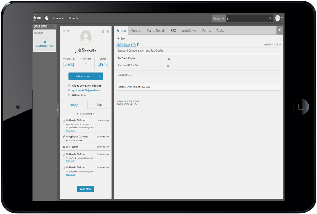 ADP Work Opportunity Tax Credit (WOTC) Integration for iCIMS | iCIMS ...