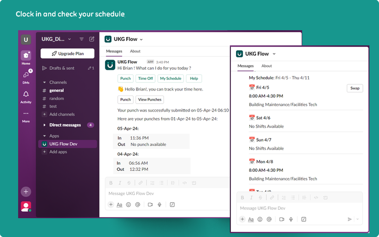 UKG Flow for Slack - Pro WFM | UKG Marketplace