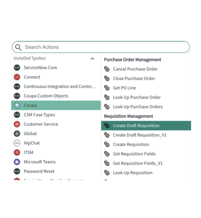 Features | Coupa Adapter for ServiceNow | Coupa App Marketplace