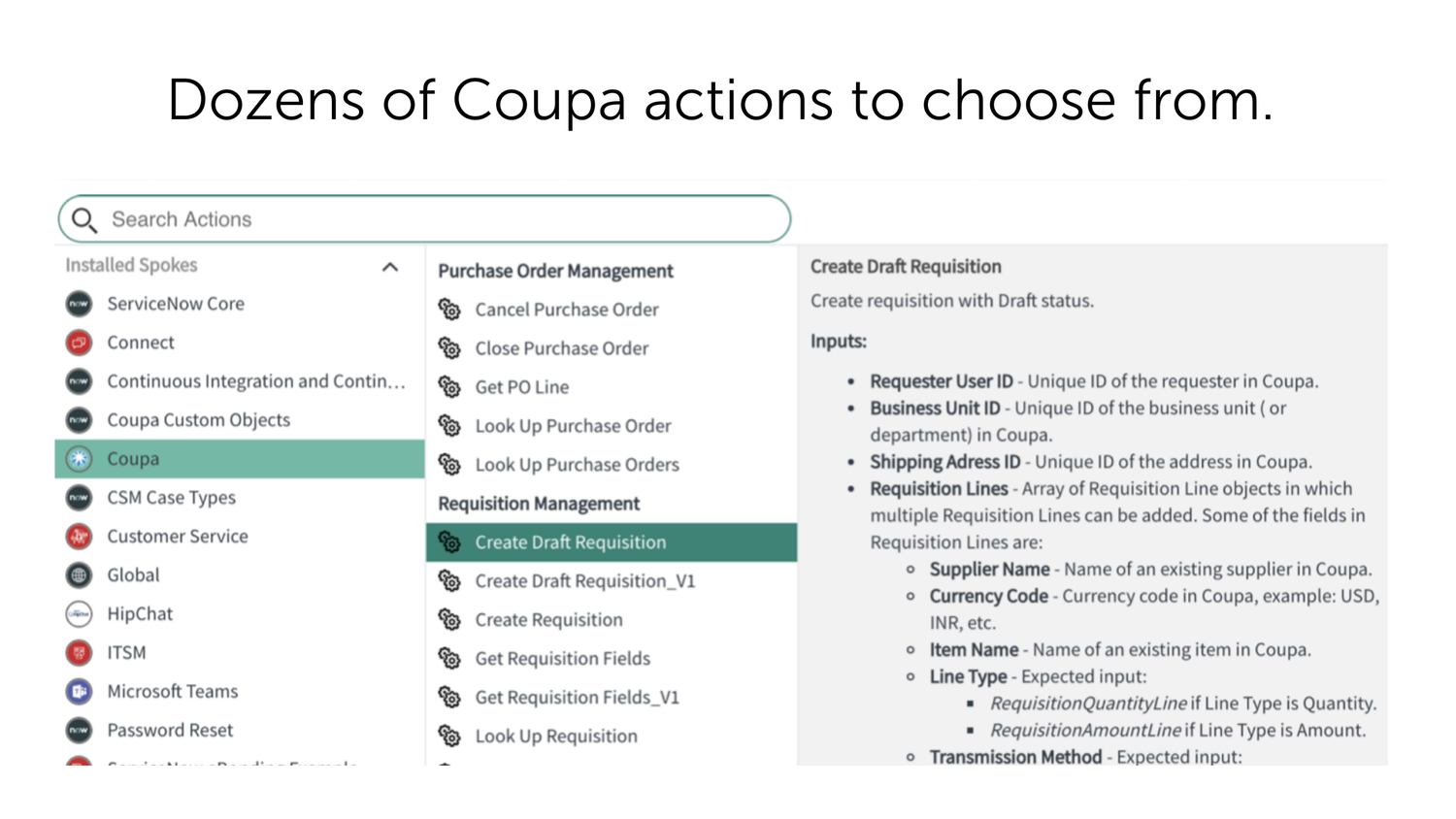 Coupa Adapter for ServiceNow | Coupa App Marketplace