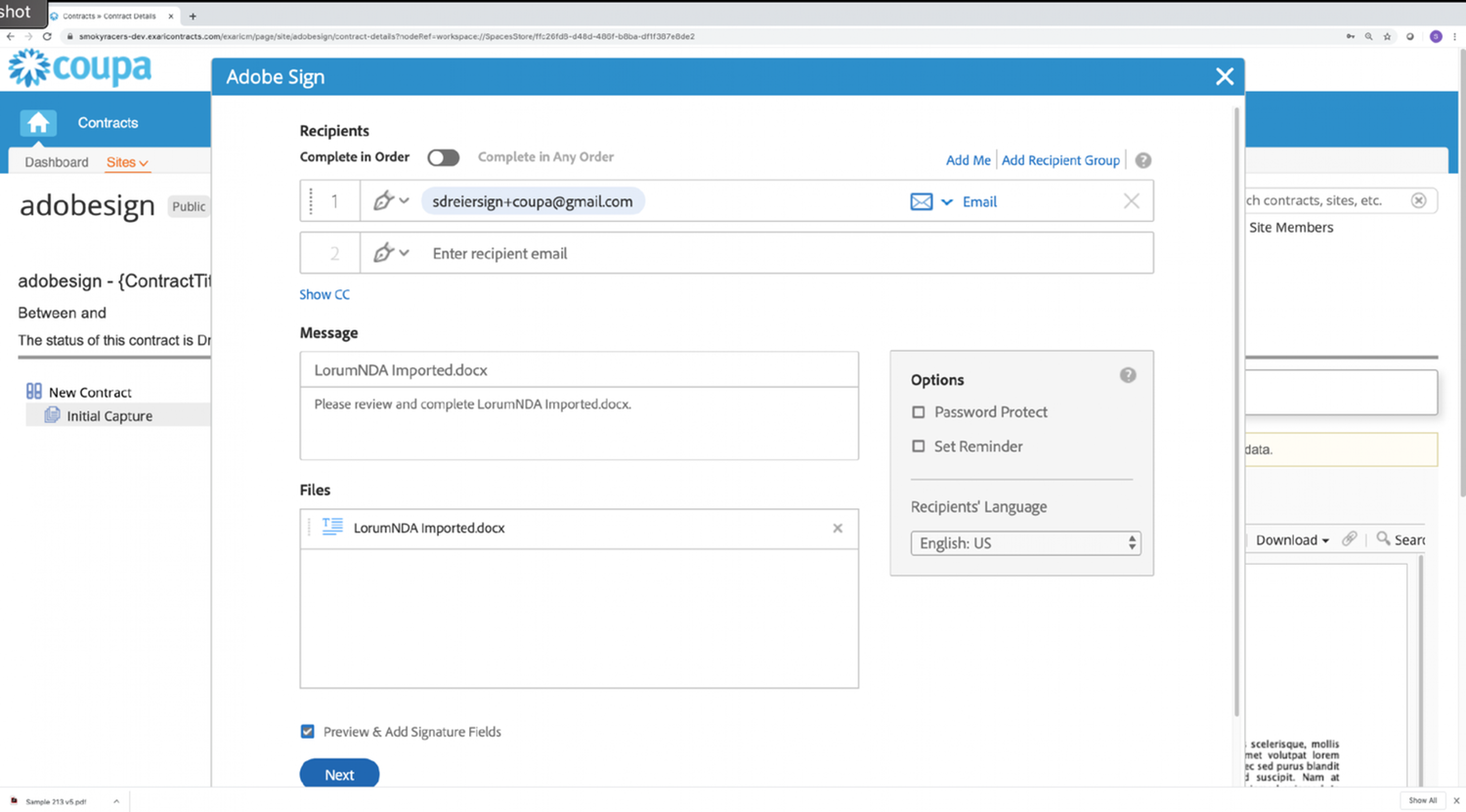 Adobe Acrobat Sign Integration for Coupa | Coupa App Marketplace