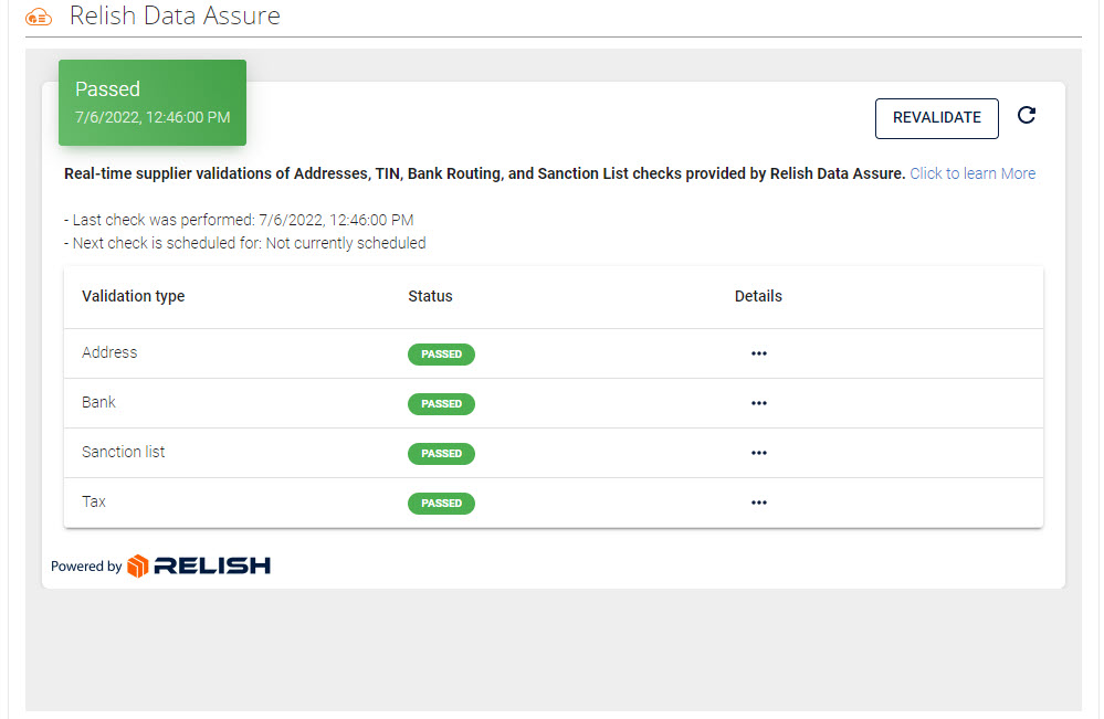 Relish Data Assure | Coupa App Marketplace