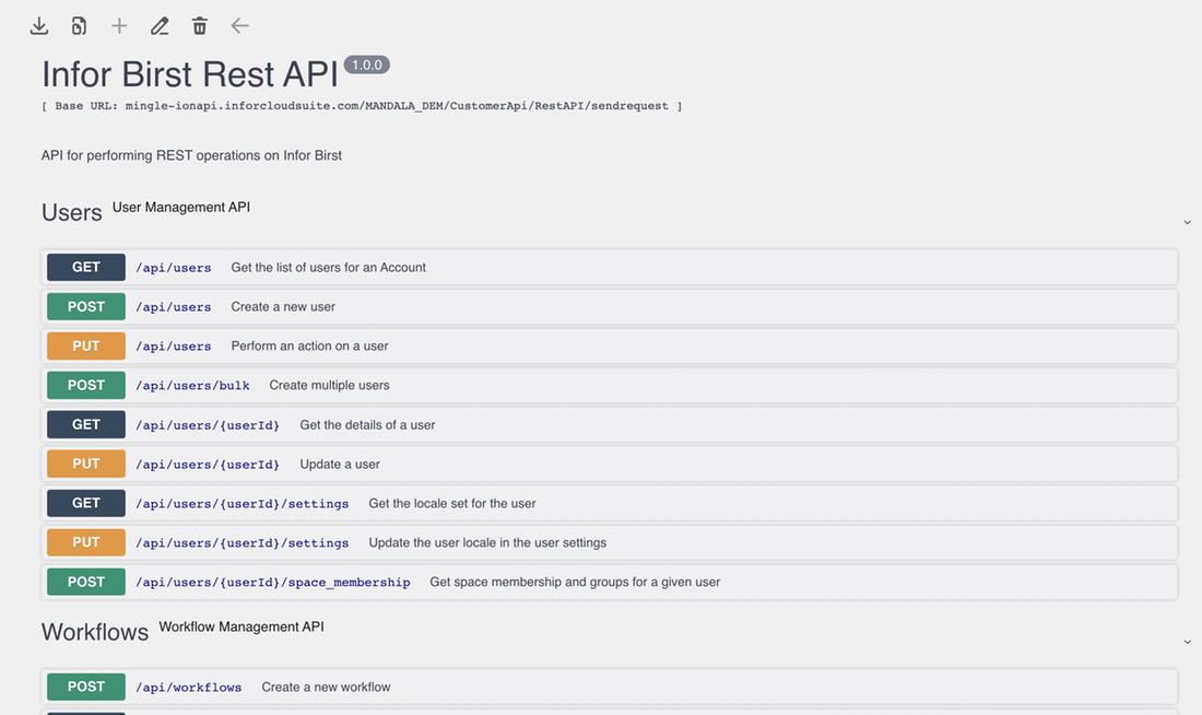 ION API Gateway Suite for Infor Birst | Infor Marketplace