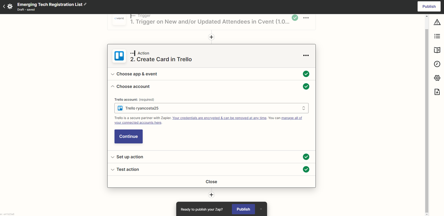 Zapier | Cvent App Marketplace