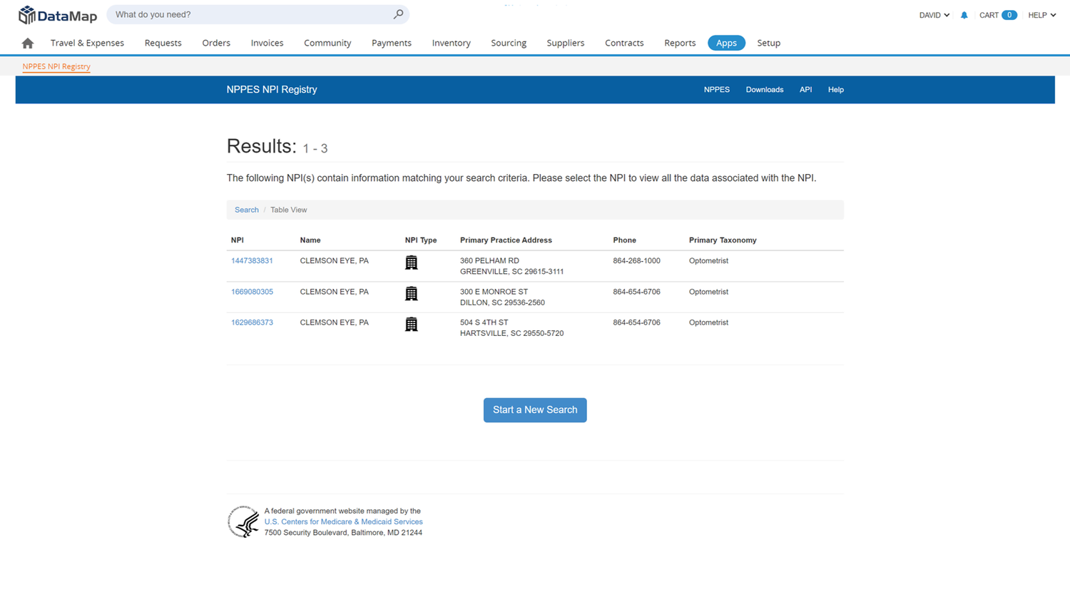 Healthcare Provider (HCP) NPI Search | Coupa App Marketplace