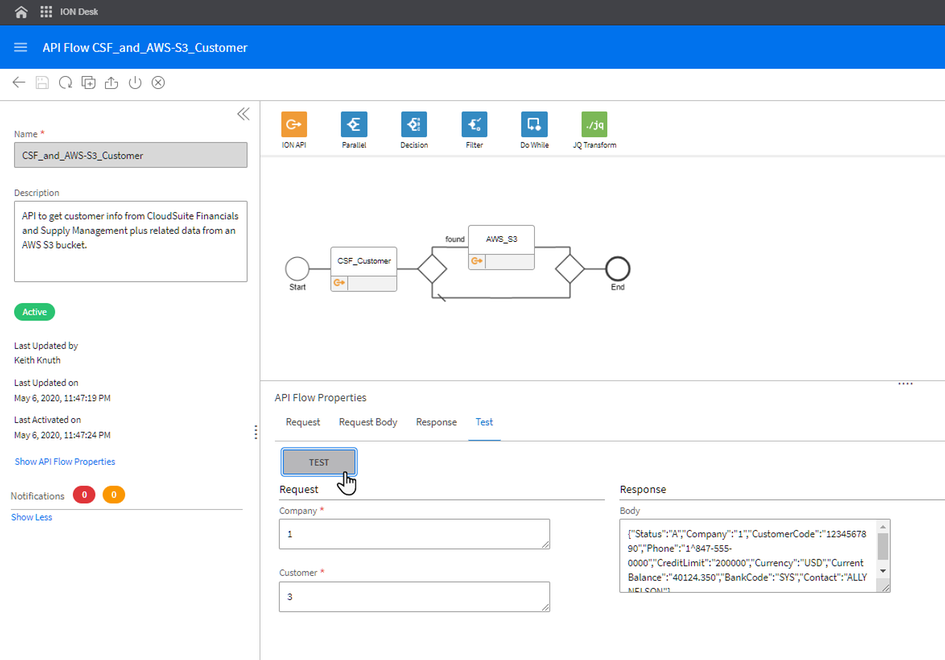 Infor ION API Flow for CSF & AWS S3 | Infor Marketplace