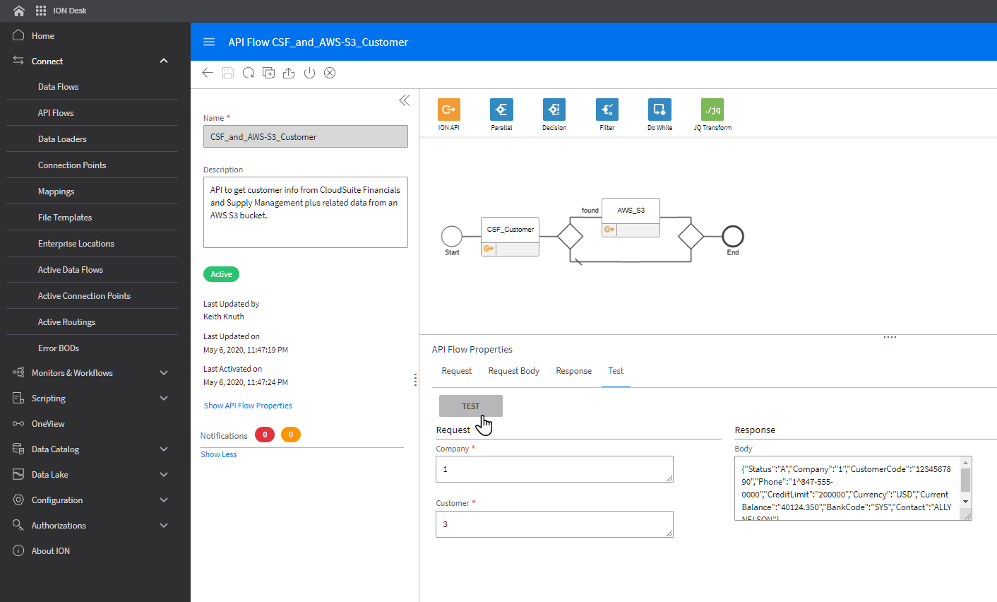 Infor ION API Flow for CSF & AWS S3 | Infor Marketplace