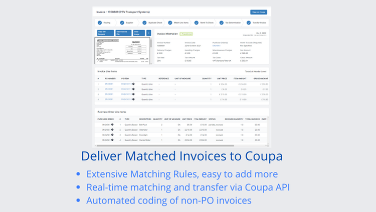 Invoice-Matching API Connector for Coupa | Coupa App Marketplace