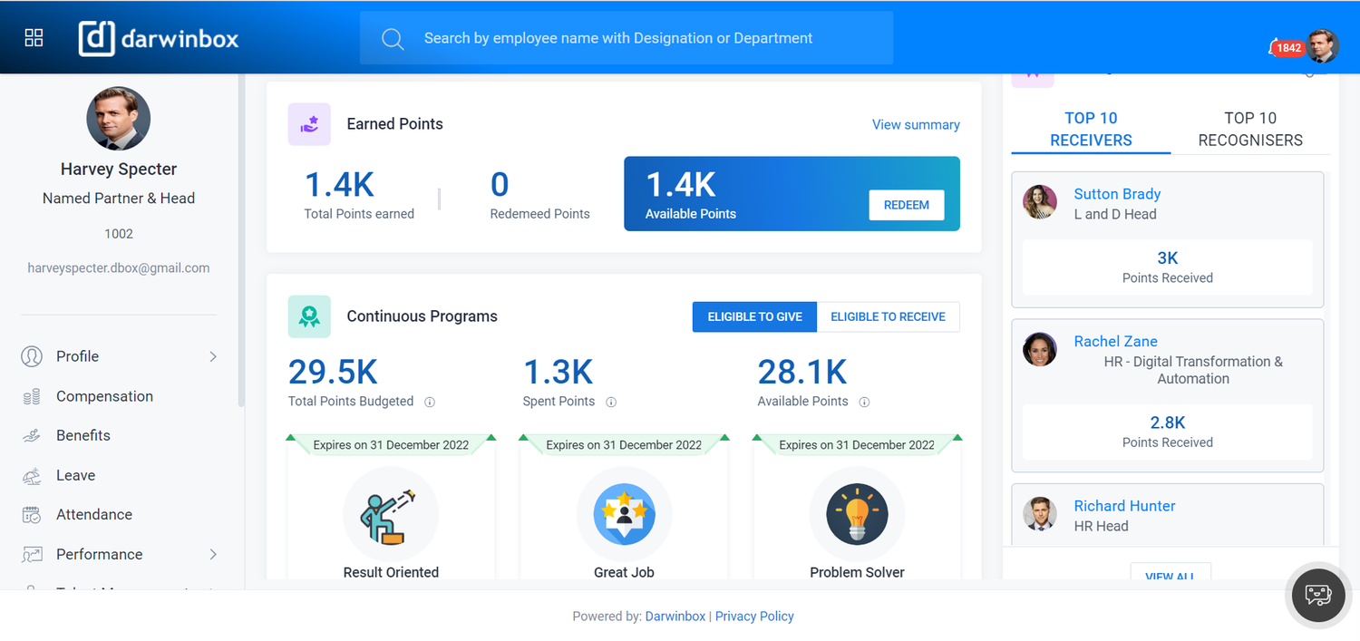 Recognition | Darwinbox Marketplace