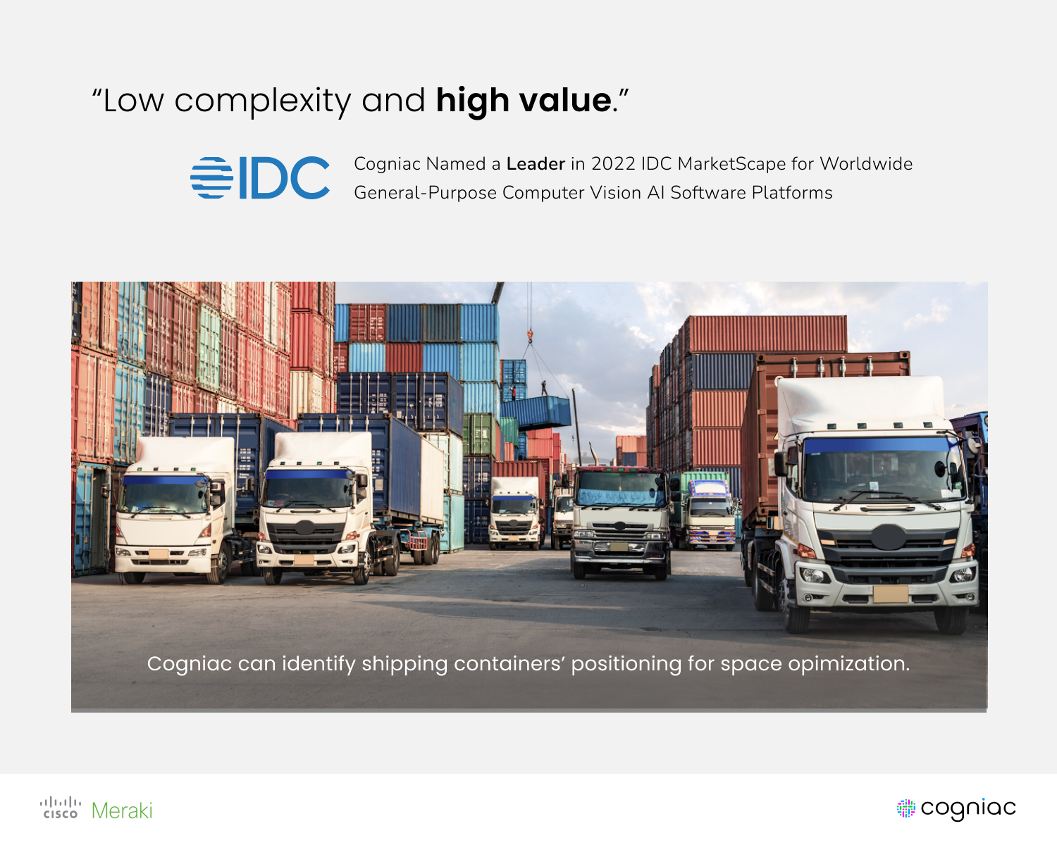 Features | Cogniac - Logistics | Cisco Networking App Marketplace