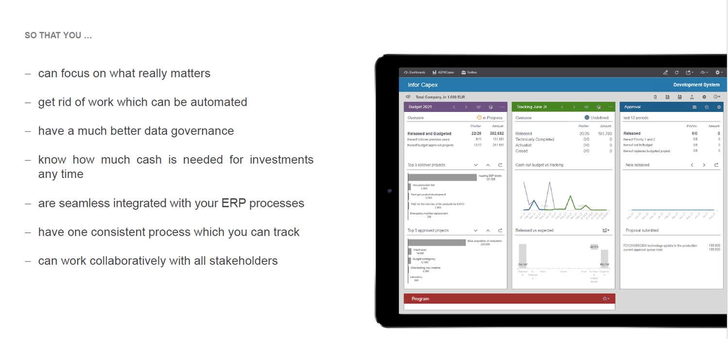 EPM Capex Solution Accelerator | Infor Marketplace