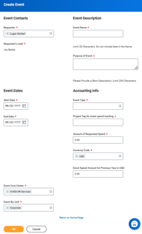 Invisors Event Spend Request Form | Workday Marketplace
