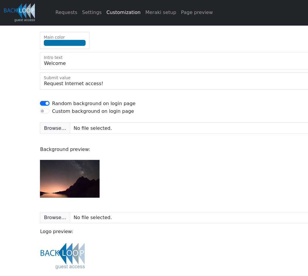 Backloop - sponsored guest access | Cisco Networking App Marketplace