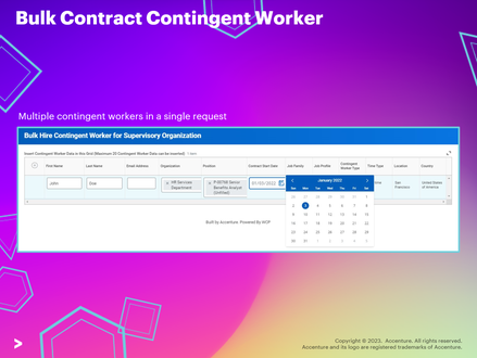 Bulk Hire Contingent Worker | Workday Marketplace