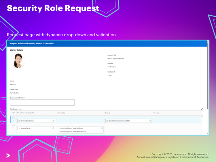 Security Role Request | Workday Marketplace