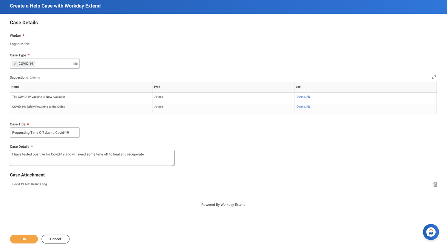 Help Case Creation | Workday Marketplace
