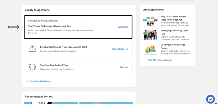 Custom Workday Home Card | Workday Marketplace