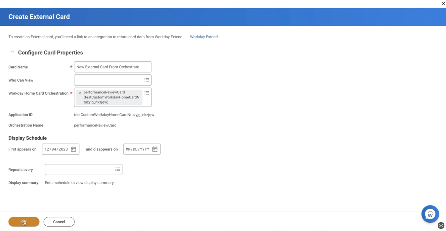 Custom Workday Home Card | Workday Marketplace