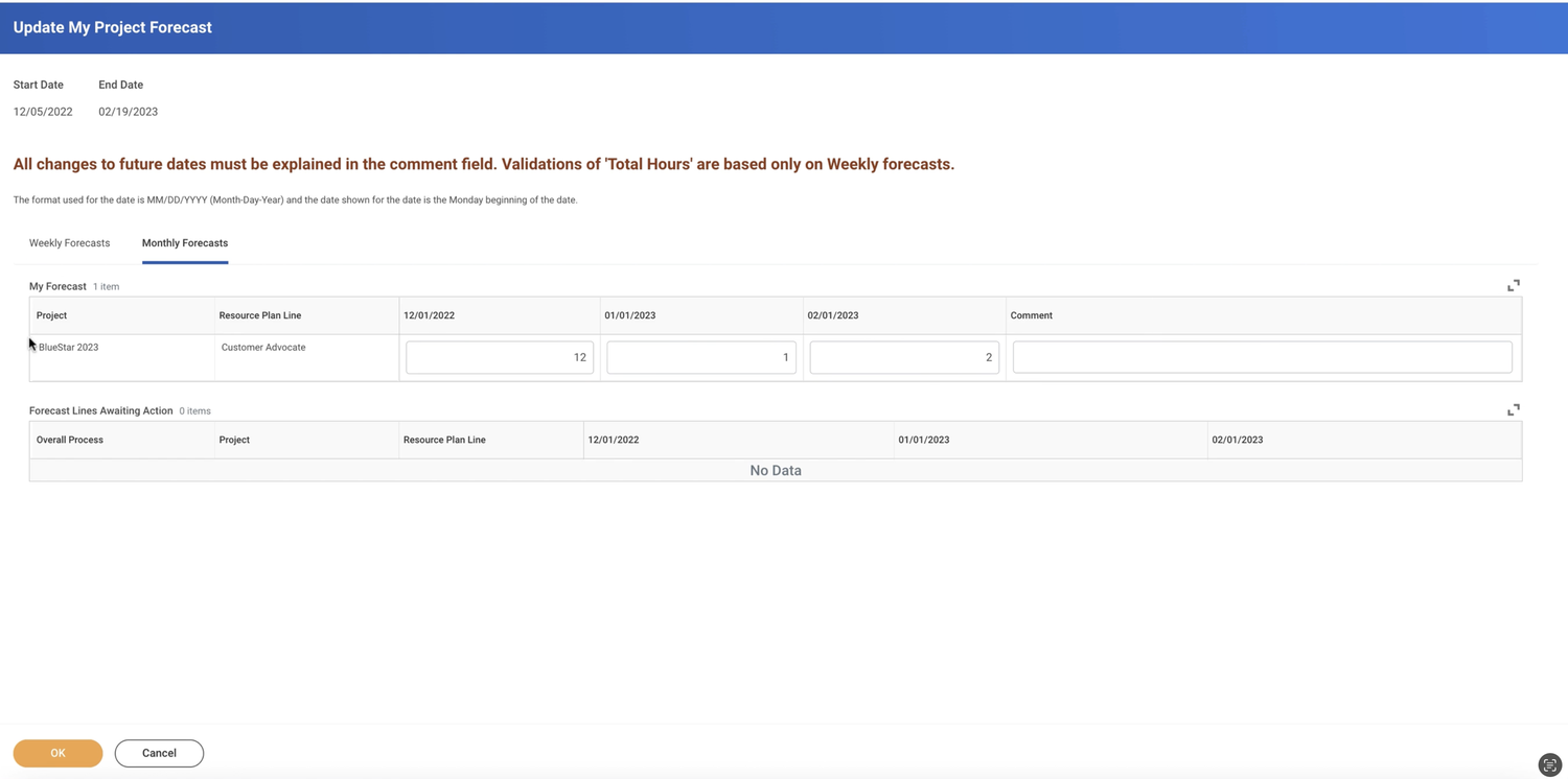 Project Forecasting | Workday Marketplace
