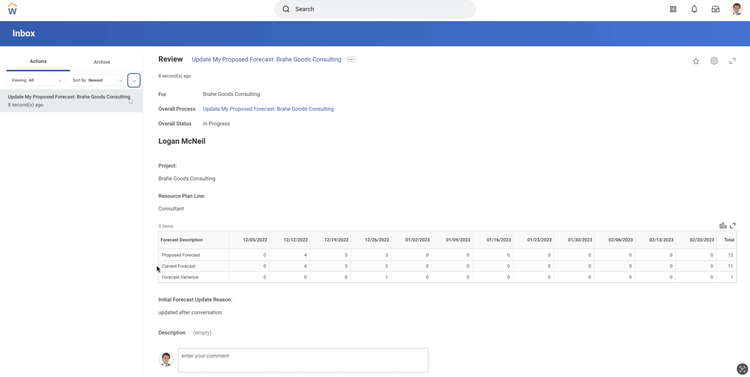 Project Forecasting | Workday Marketplace