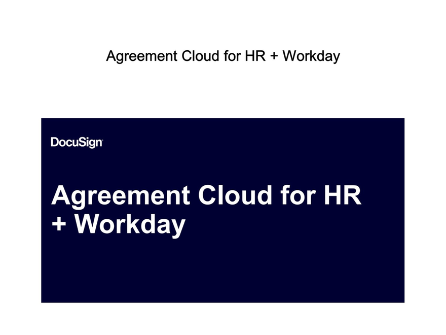 DocuSign for Workday | Workday Marketplace