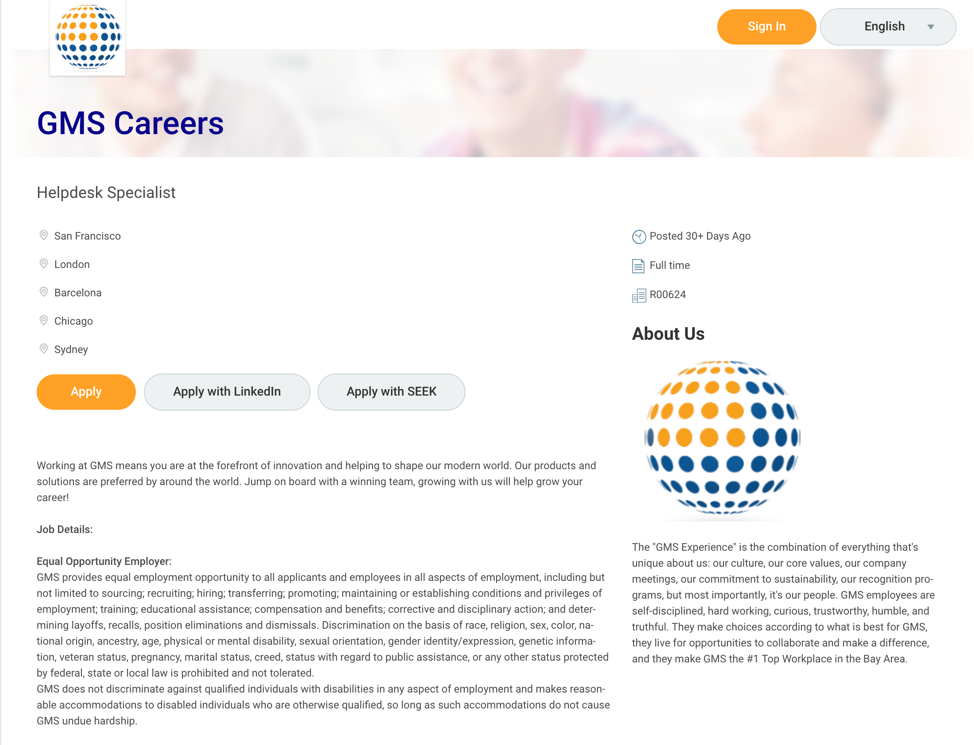 Apply with SEEK | Workday Marketplace