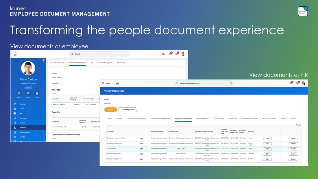 Kainos Employee Document Management | Workday Marketplace