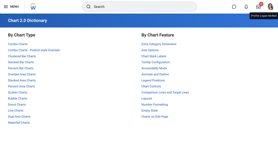 Chart Dictionary | Workday Marketplace