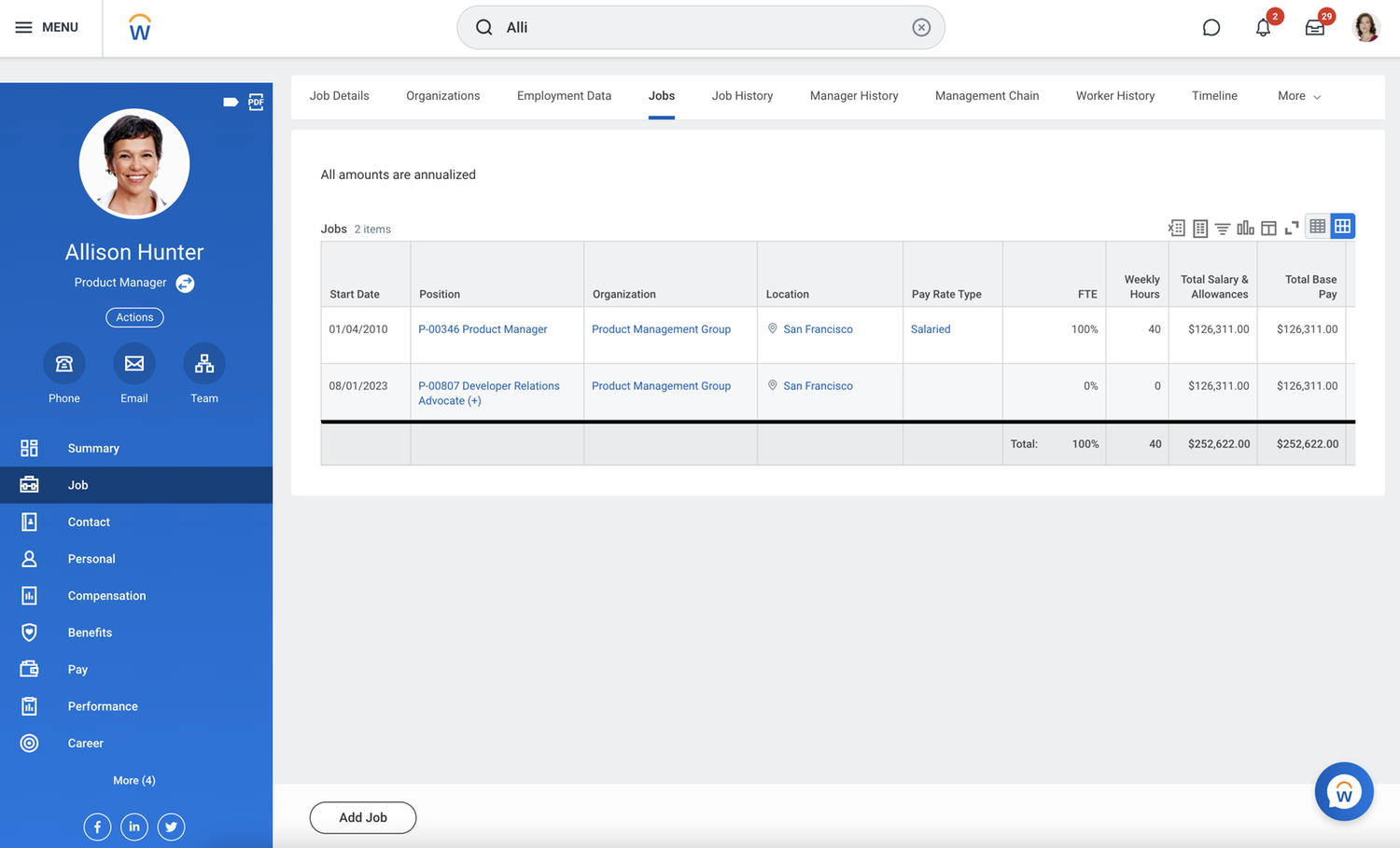 Quick Add Additional Job | Workday Marketplace