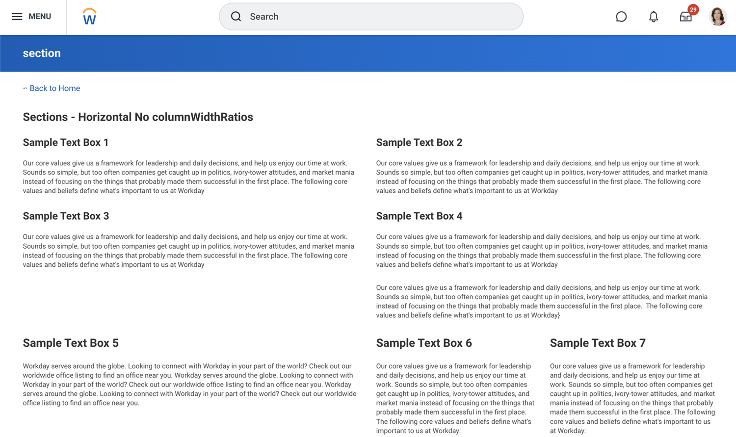 PMD Widget Dictionary | Workday Marketplace