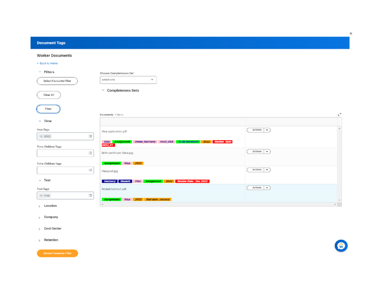 Document Tags | Workday Marketplace