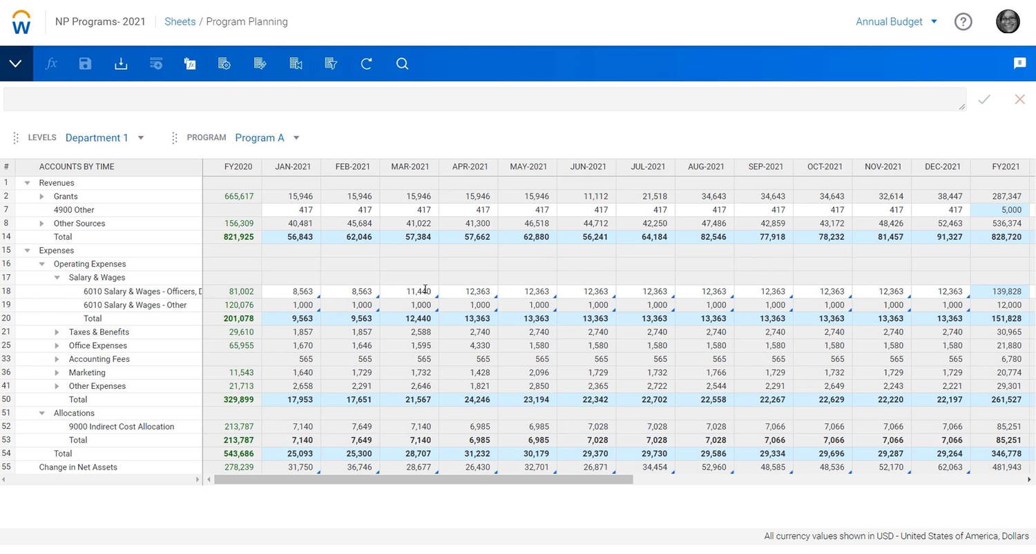 Program Expense Budgeting for Nonprofits | Workday Marketplace