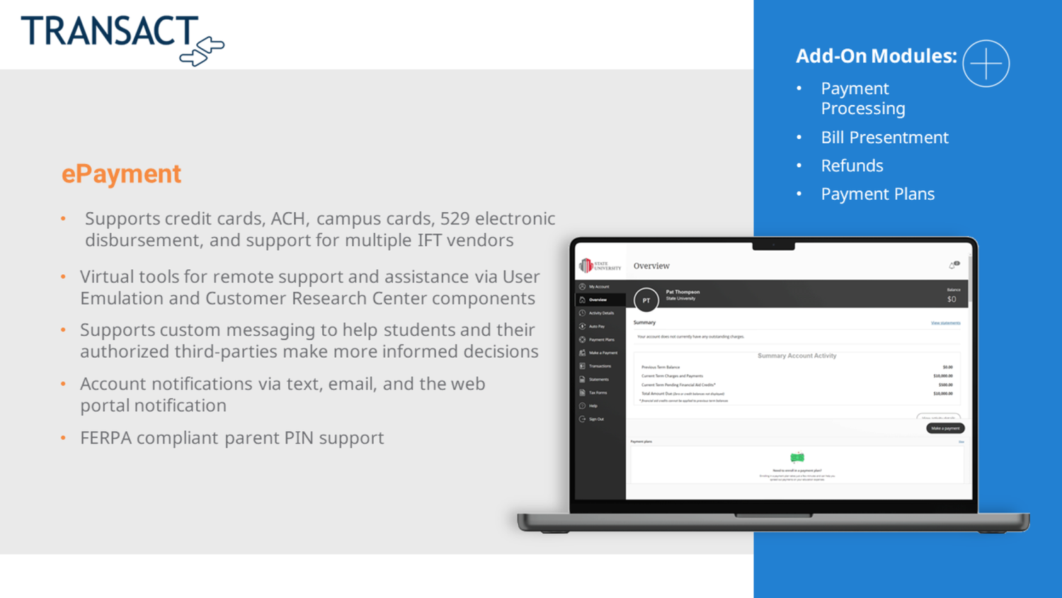 Transact Integrated Payments | Workday Marketplace
