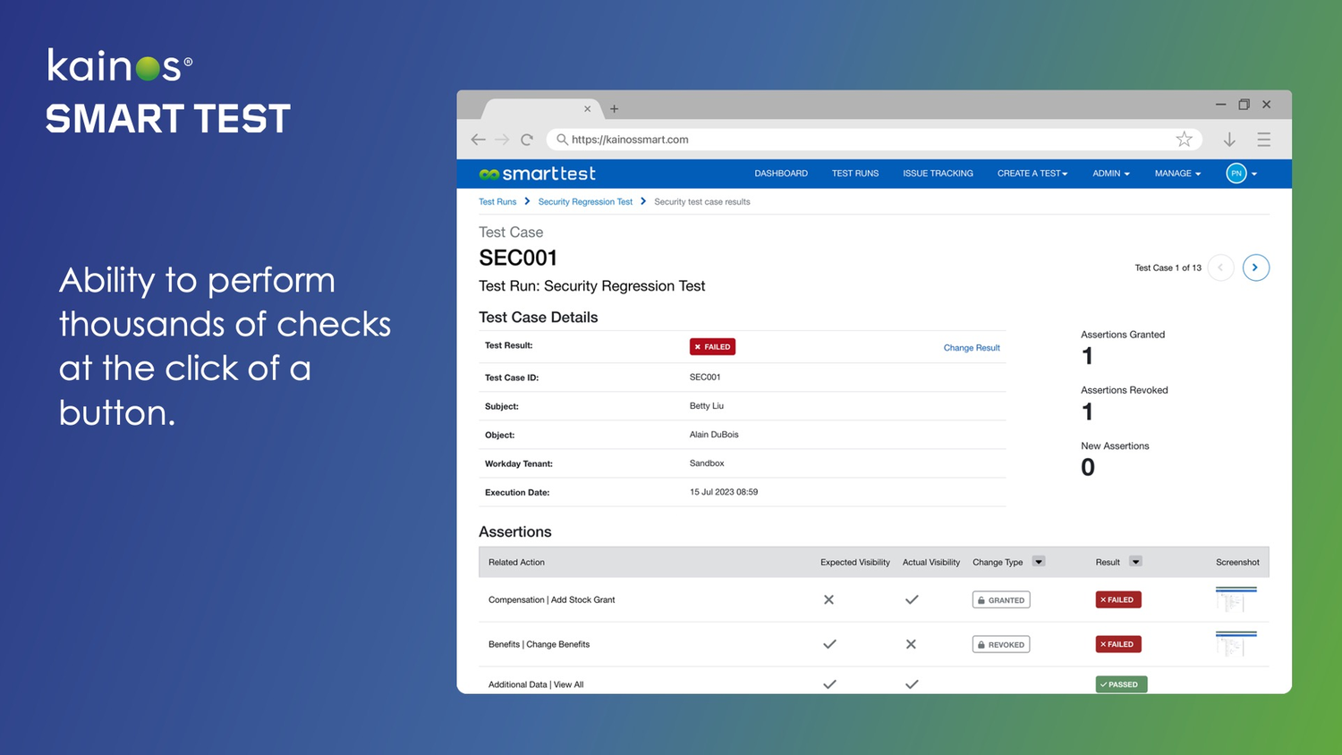 Kainos Smart Test | Workday Marketplace