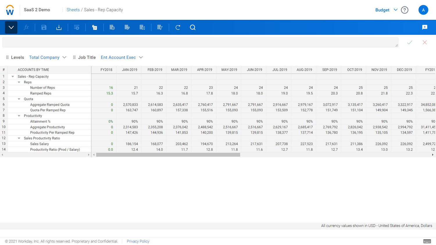 Software Industry Planning Template | Workday Marketplace