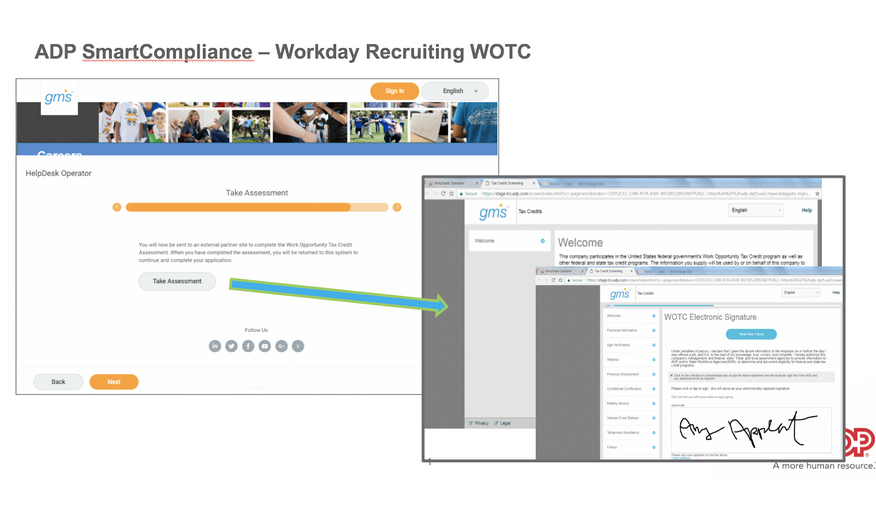 ADP SmartConnect Tax Credits Recruiting (WOTC) | Workday Marketplace