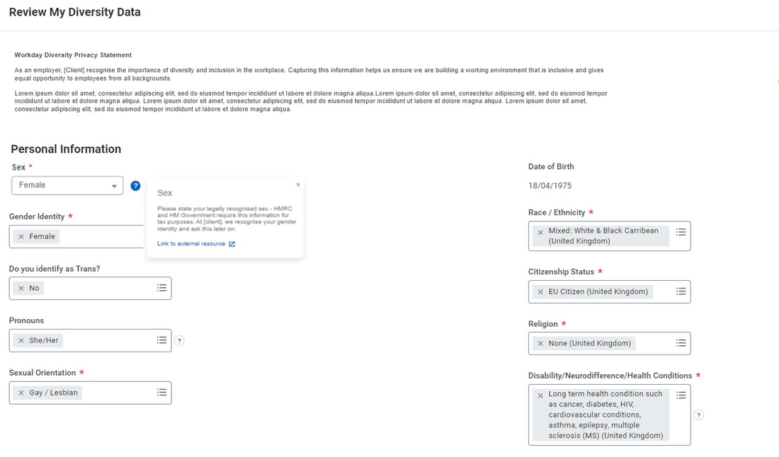 Diversity & Inclusion Self Identification | Workday Marketplace