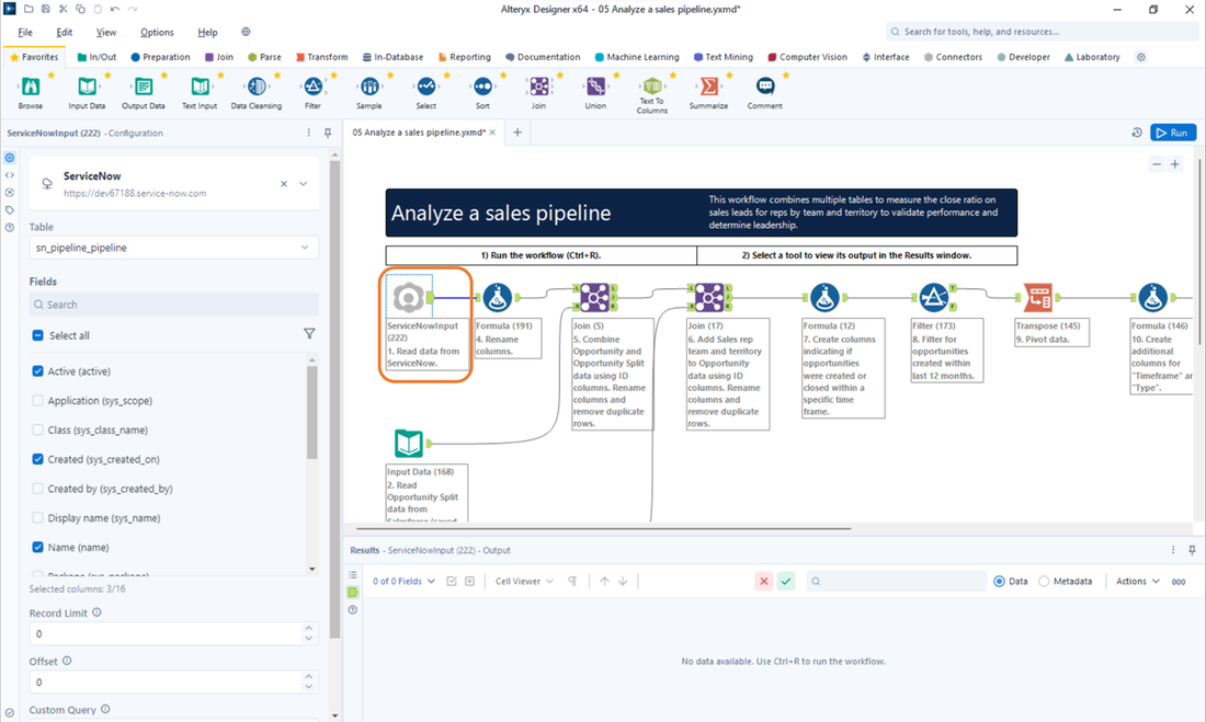 ServiceNow Input Tool | Alteryx Marketplace