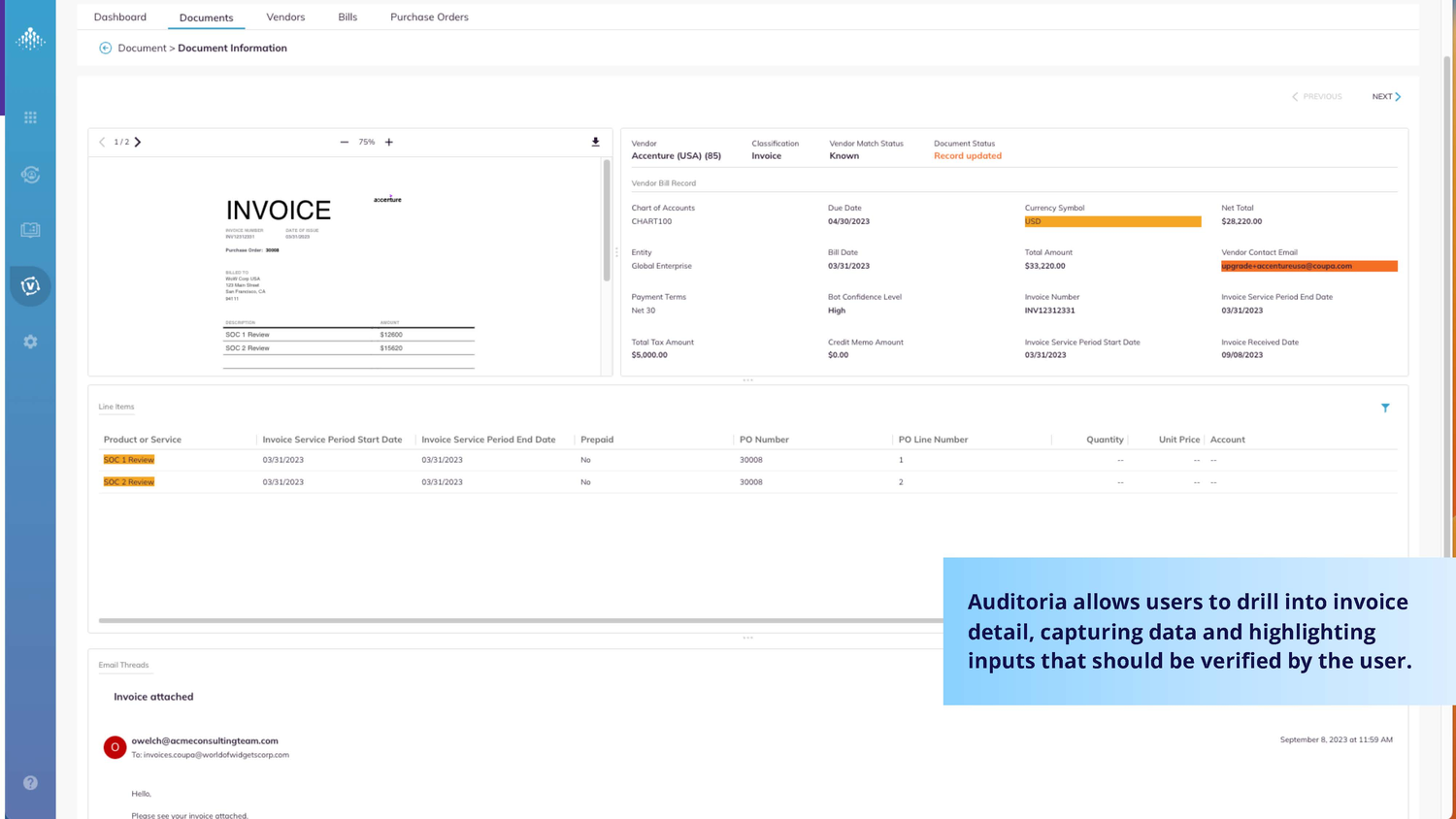 Auditoria.AI SmartVendor AP Invoices | Coupa App Marketplace