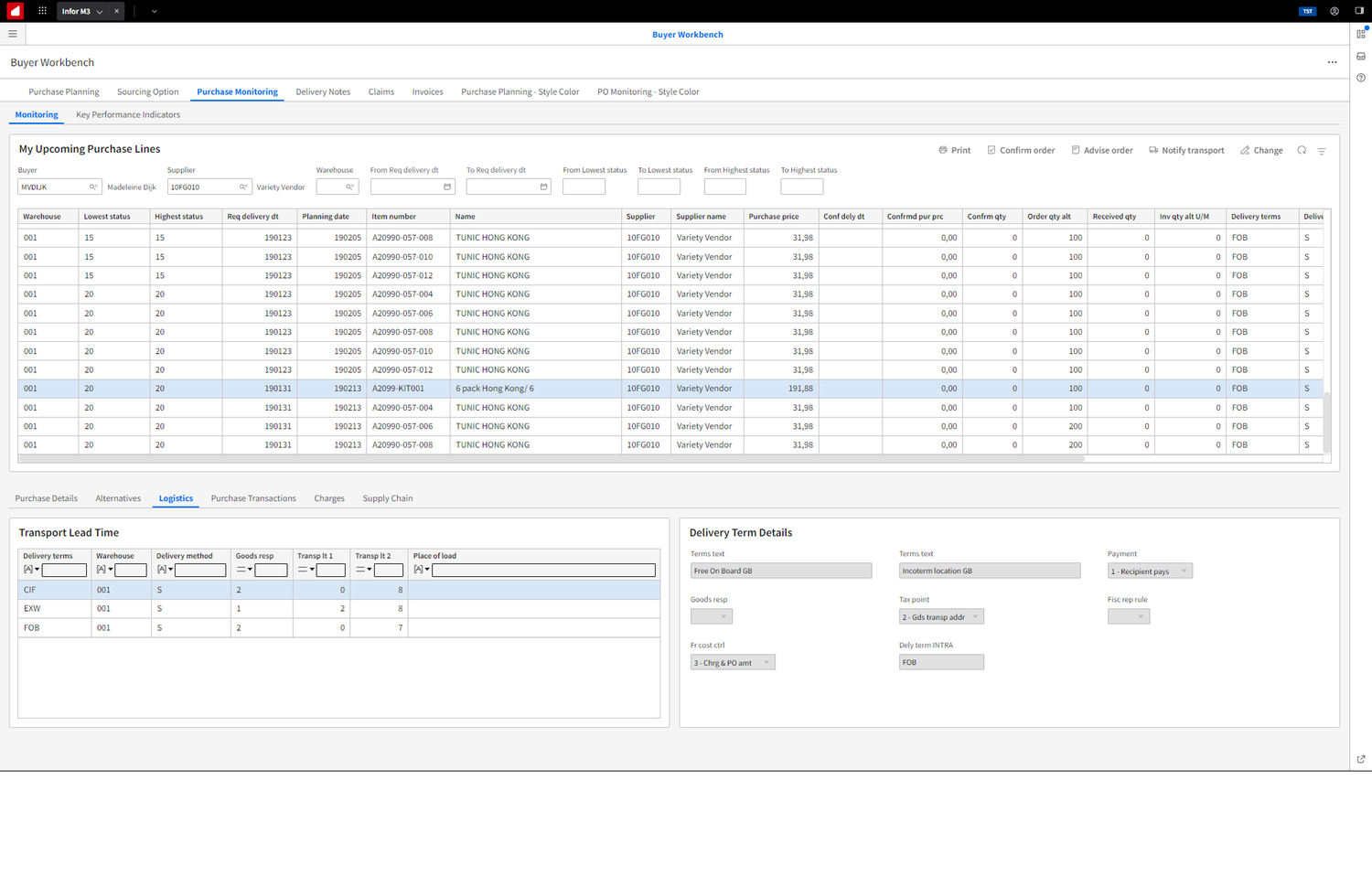 M3 Experience Designer: Buyer Workbench | Infor Marketplace