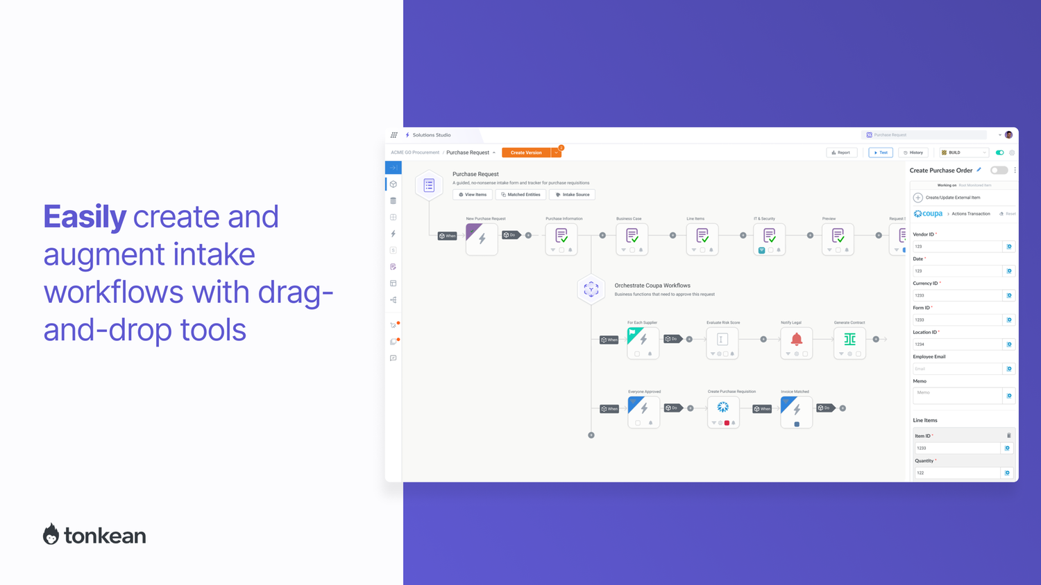 Tonkean Intake Orchestration for Coupa | Coupa App Marketplace