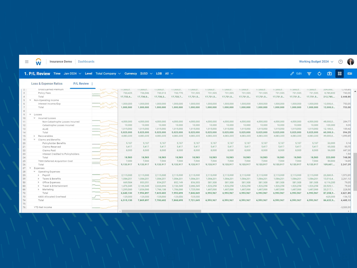 Insurance P&C Planning Model | Workday Marketplace