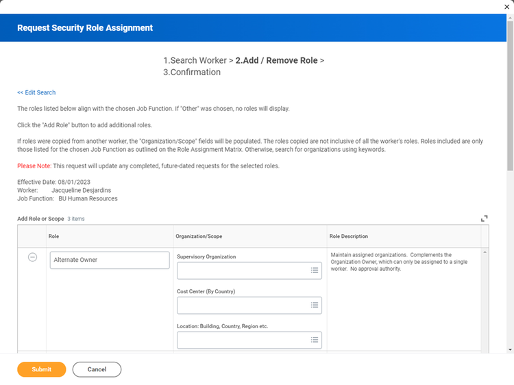 Security Role Assignment | Workday Marketplace
