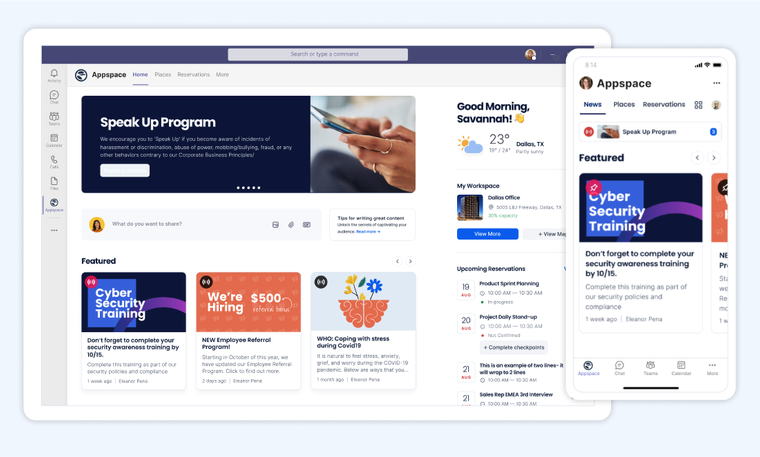 Microsoft Teams App | Appspace Marketplace